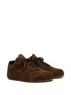 Axel Arigato Slow Runner Layered Suede Sneakers - Brown