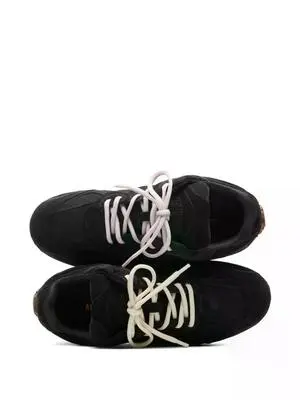 Axel Arigato Slow Runner Layered Suede Sneakers - Black