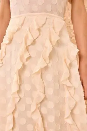 Ulla Johnson Poppy Ruffle Midi Skirt - Conch