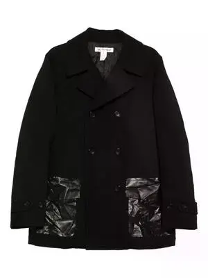 Comme Des Garçons Crease-pockets Pea Coat