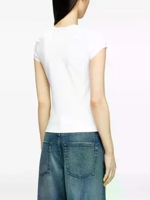 DIESEL® Logo-embroidered T-shirt - White