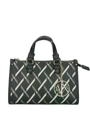 Armani Exchange Logo Charm Tote