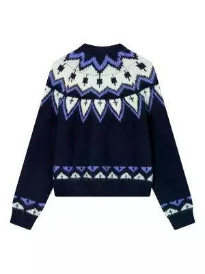 STUDIO TOMBOY Round Neck Cardigan - Blue