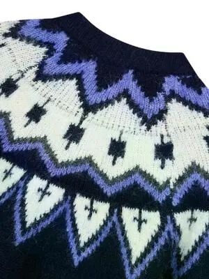 STUDIO TOMBOY Round Neck Cardigan - Blue