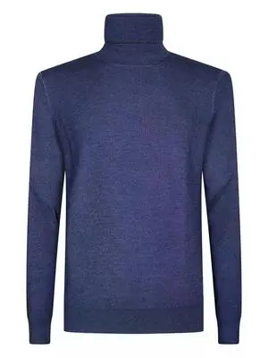 Tagliatore Long-sleeved Turtleneck Ribbed Sweater
