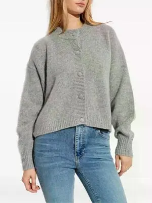 FRAME Long-sleeve Cashmere Cardigan - Grey