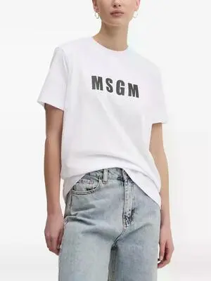 MSGM Logo-print T-shirt - White
