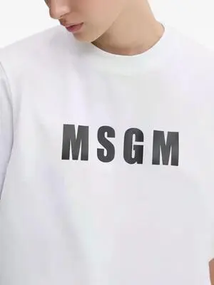 MSGM Logo-print T-shirt - White