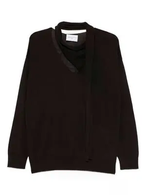 ISABELLE BLANCHE V-neck Tie Sweater
