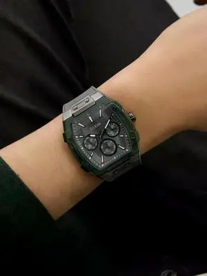 Guess Stainless Steel Multifunction 44mm Watch - Grey