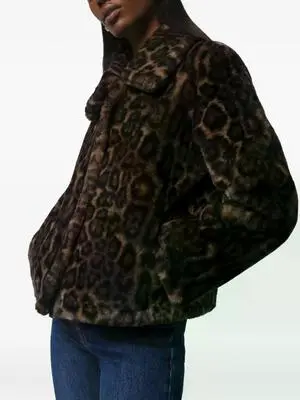 Apparis Leopard-print Jacket - Brown