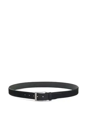 BOSS Logo-engraved Leather Belt - Black
