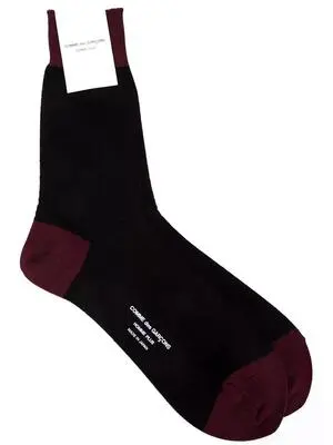 Comme Des Garçons Logo Print Socks - Black