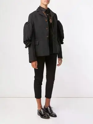 Comme Des Garçons Ruffle Sleeve Blazer