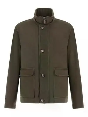 Herno Buttoned High-neck Jacket