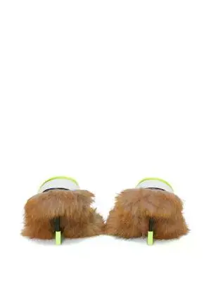 MSGM Faux-fur Heeled Sandals