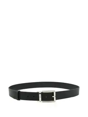 Montblanc Rectangular-buckle Leather Belt - Black