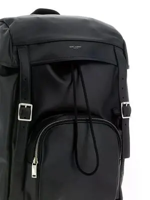 Saint Laurent Buckled-strap Leather Backpack