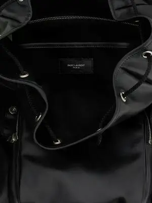 Saint Laurent Buckled-strap Leather Backpack