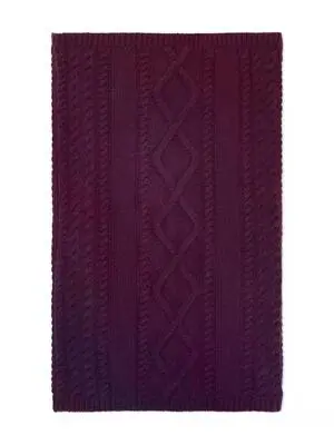 Eric Bompard Cable-knit Ribbed Snood - Purple