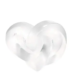 Lalique Crystal Heart Paperweight - Clear