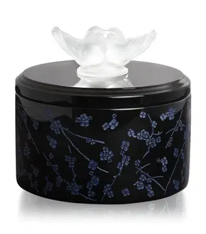 Lalique Lacquered Fleurs De Cerisier Box - Clear