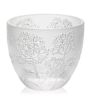 Lalique Crystal Ombelles Votive Vase - Clear