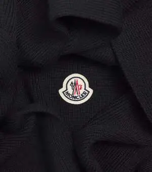 Moncler Wool Logo Scarf