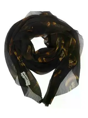 UMA WANG Patterned Scarf - Brown