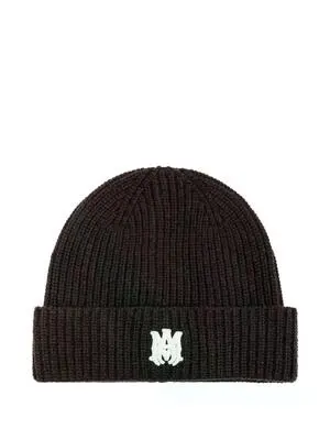 Amiri Ribbed Beanie - Brown