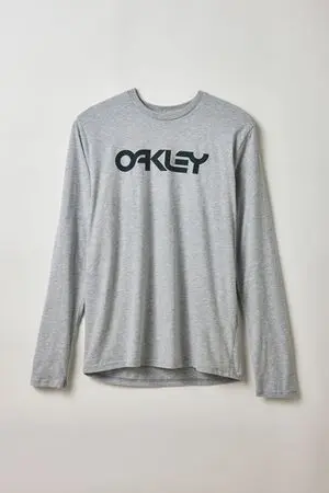 Oakley Mark Ii Logo Graphic Long Sleeve Tee - Grey