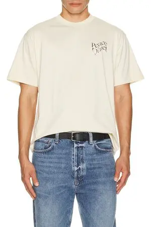 MUSEUM OF PEACE & QUIET Warped T-shirt In White - Bone