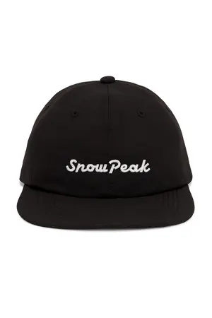 SNOW PEAK Typography Cap - Black