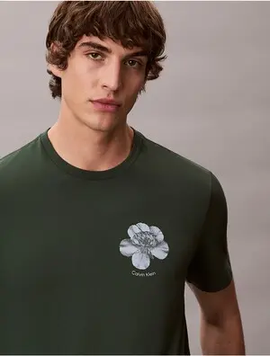 Calvin Klein Flower Logo Graphic - Sycamore