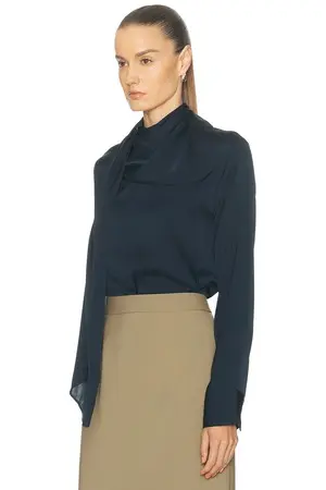 SRG Celeste Silk Top - Navy Blue