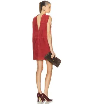 SRG Mona Suede Dress - Dark Cherry