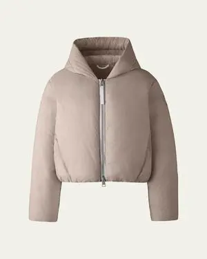 Canada Goose Elba Hooded Down Puffer Jacket - Limestone