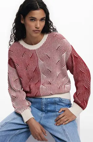 Desigual Colorblock Striped Pullover Sweater