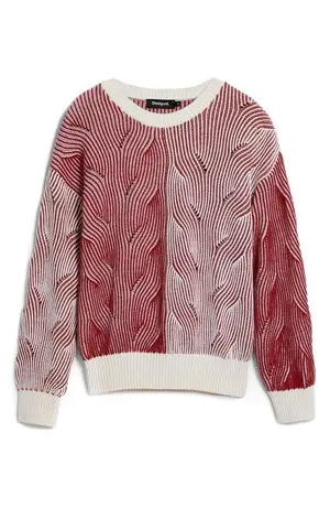 Desigual Colorblock Striped Pullover Sweater