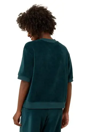 PACT Organic Cotton Velour Sweatshirt Tee - Celestial