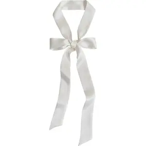 LOST PATTERN "la Collectionneuse" Silk Ribbon Scarf White