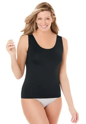 SECRET SOLUTIONS Invisible Shaper Light Control Camisole - Black