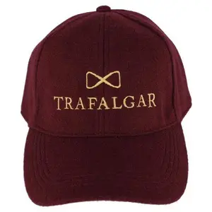 Trafalgar Solid Wool Touch Baseball Cap - Burgundy