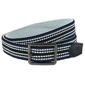 Trafalgar Alejandro Reversible Braided Golf Belt - Black Stripes And White