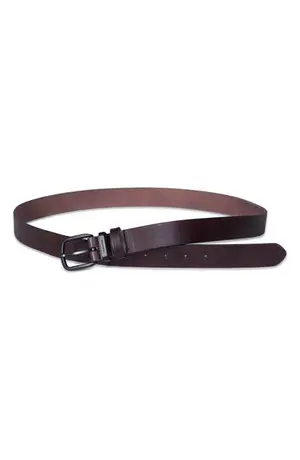 ALLSAINTS Leather Belt - Bitter Brown/dull Nickel