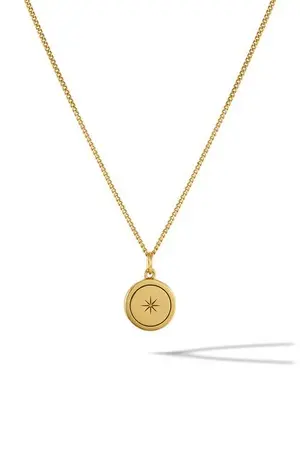 VINCERO North Star Medallion Pendant Necklace - Gold