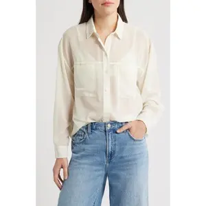 Deluc Grayson Sheer Shirt - Ecru