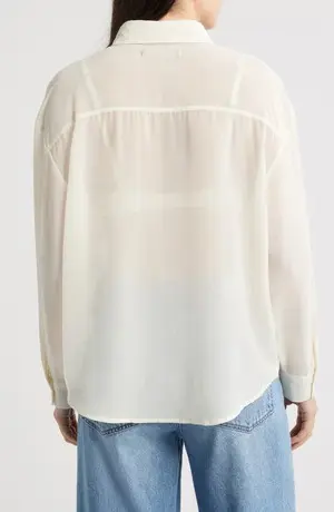 Deluc Grayson Sheer Shirt - Ecru