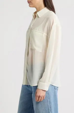 Deluc Grayson Sheer Shirt - Ecru