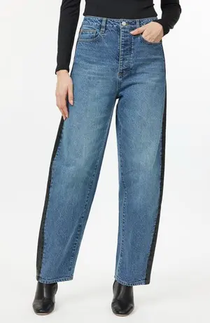 Habitual Two Tone Barrel Ankle Jeans